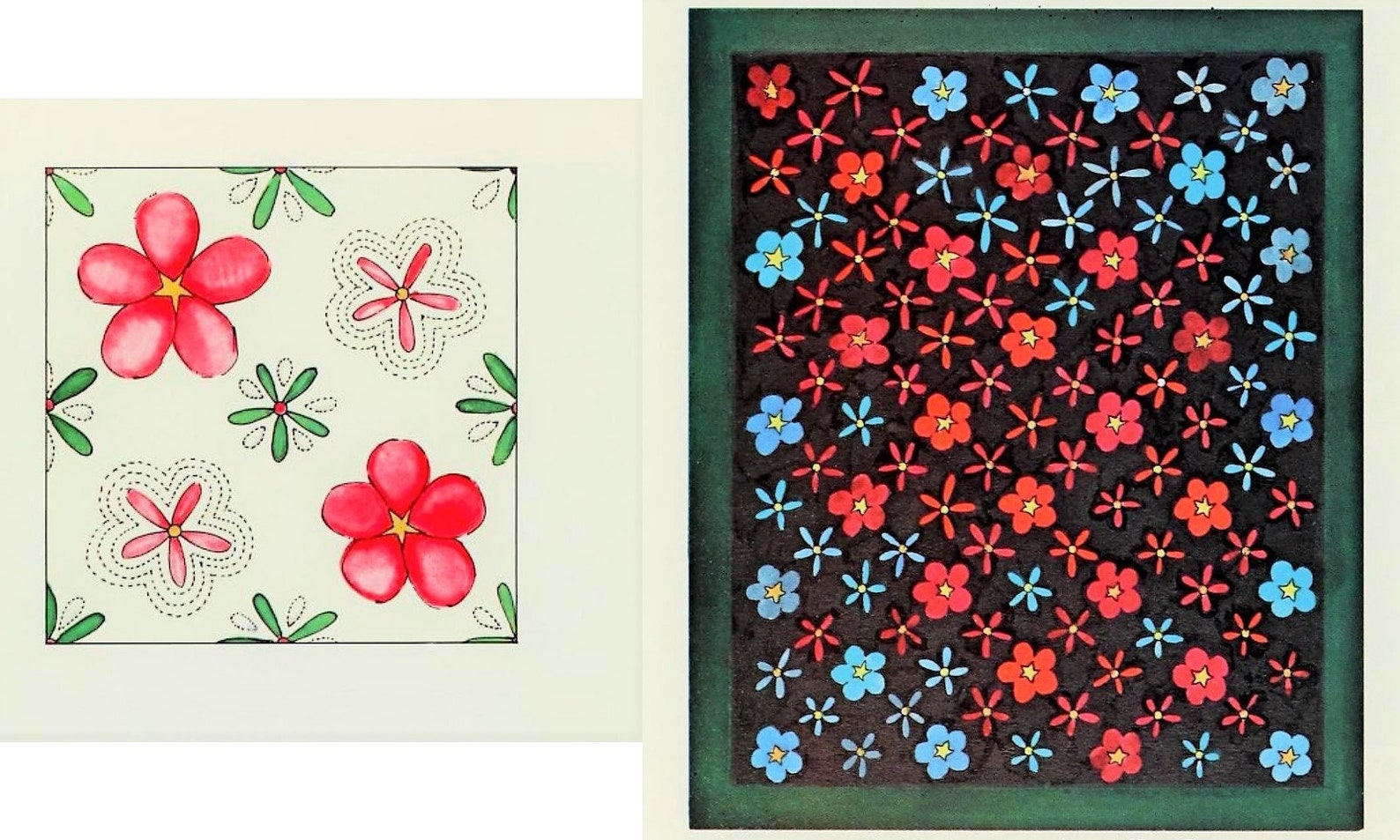 Vintage Sewing Pattern Country Rose Flowers Bed Quilt PDF - Etsy