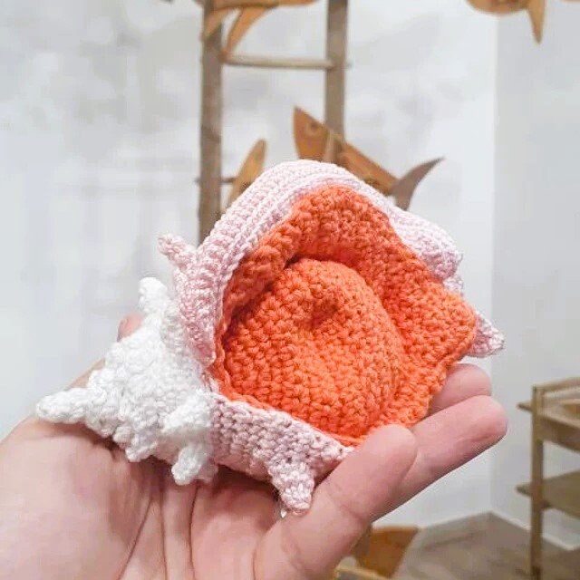 Vintage Crochet Pattern 10" Queen Conch Shell PDF Instant Digital ...