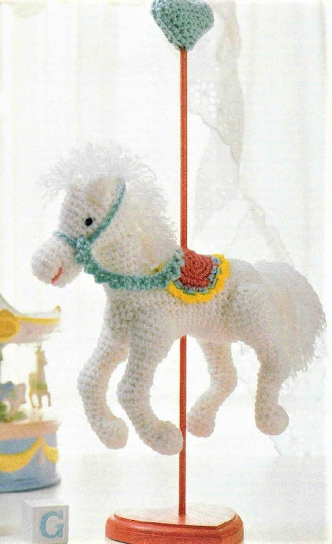 Vintage Crochet Pattern 10 Carnival Carousel Horse PDF Instant Digital ...