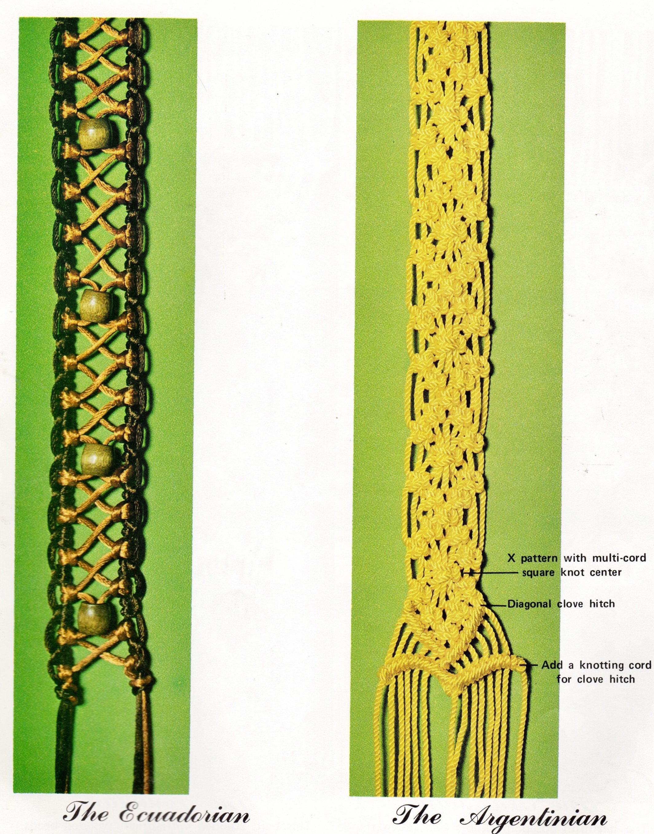 Vintage 12 Belt & Bag Macramé Designs Patterns Book 1970s Macrame Bags ...