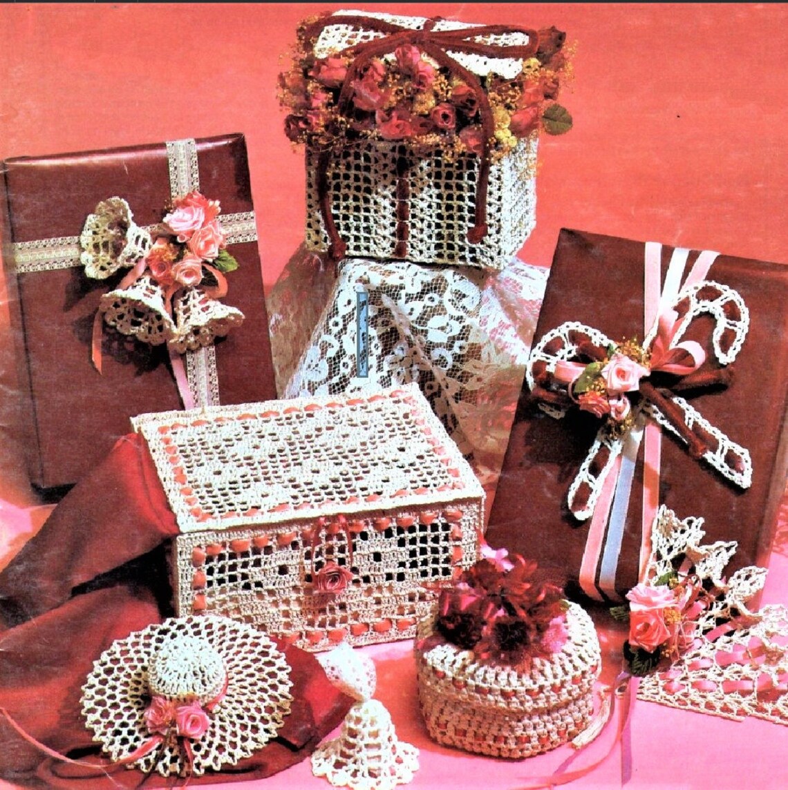 Vintage Thread Crochet Patterns Lacy Victorian Christmas Ornaments Tree ...