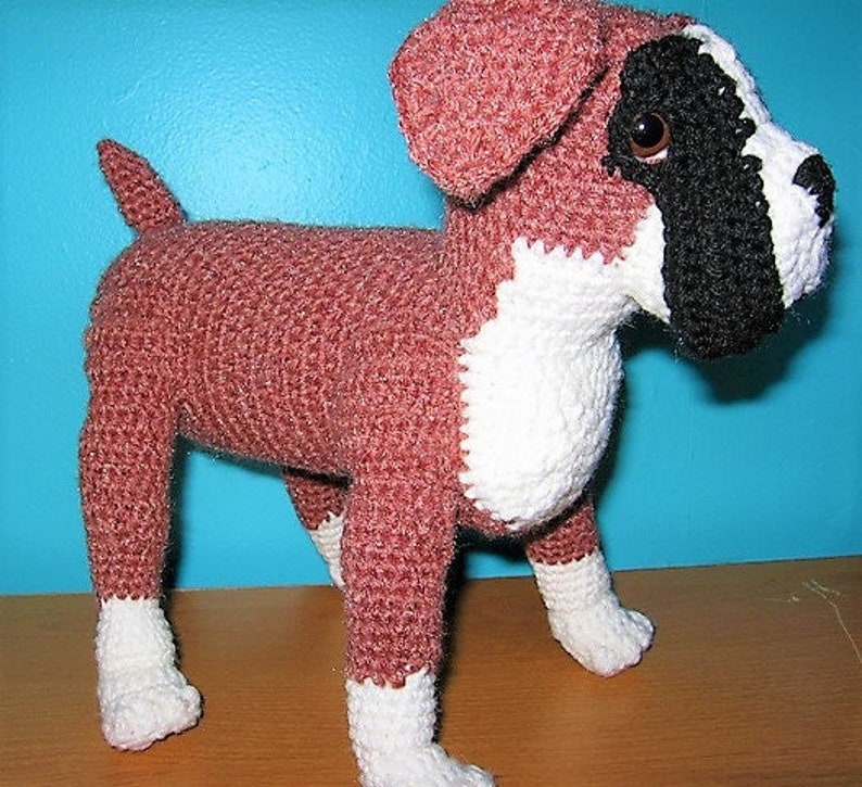 Vintage Crochet Pattern Boxer Dog PDF Instant Digital Download Purebred ...