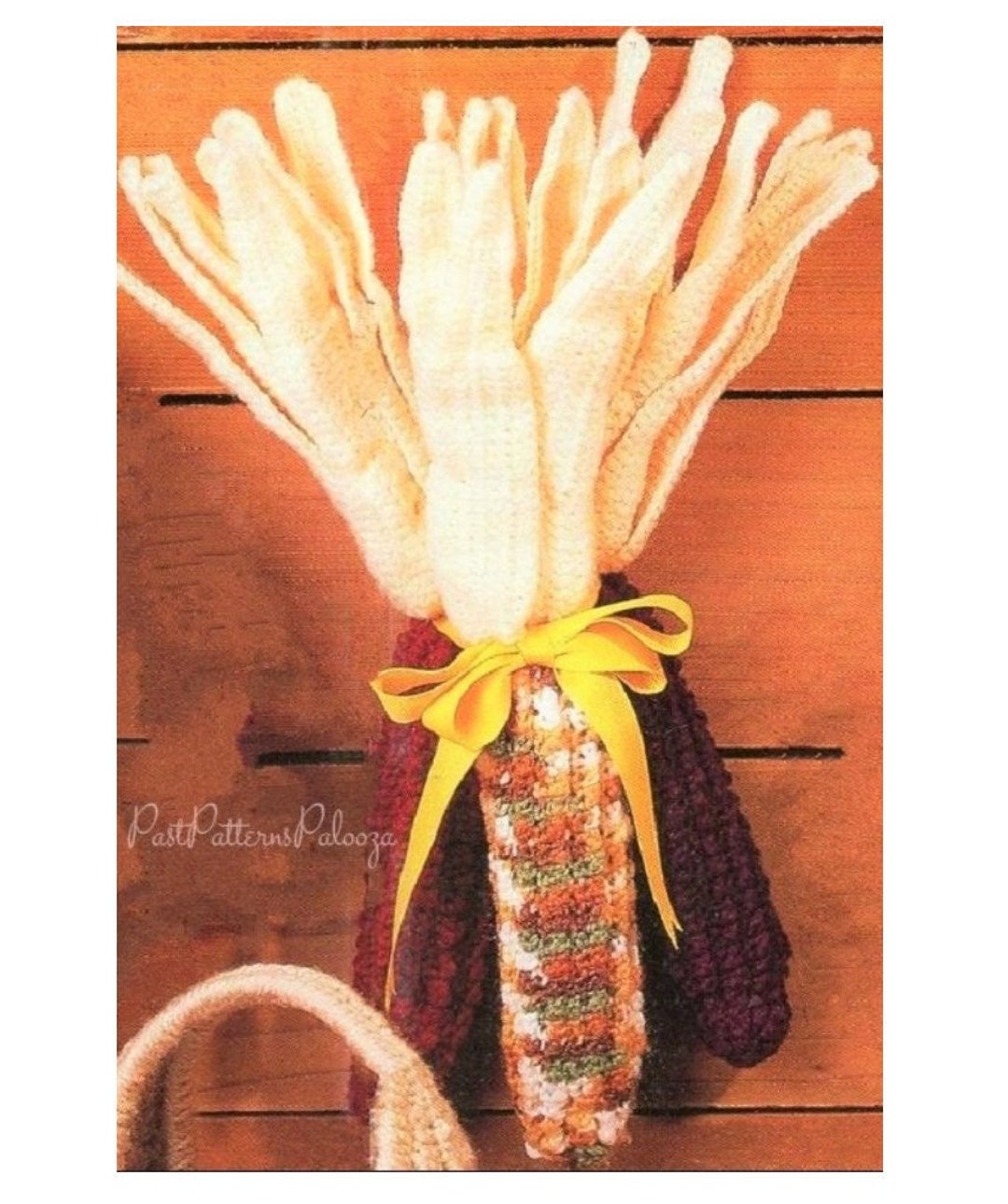 Vintage Crochet Pattern 17" Hanging Dried Indian Corn PDF Instant ...