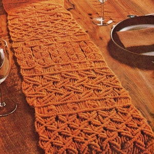 Vintage Macrame Table Runner Pattern PDF Instant Digital Download ...