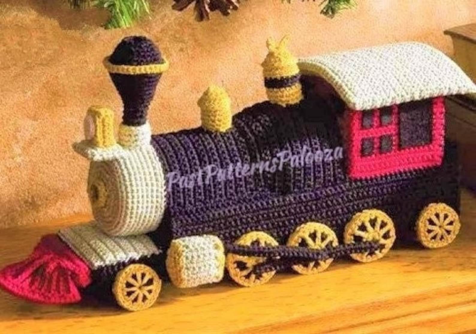 Vintage Crochet Pattern Train Engine Soft Toy 12x4 Inches PDF - Etsy