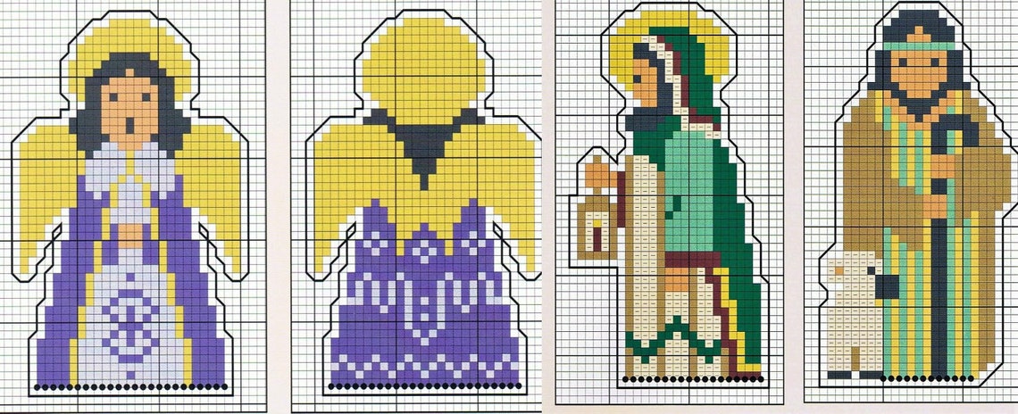 Vintage Christmas Beading Pattern Nativity Scene Ornaments & - Etsy