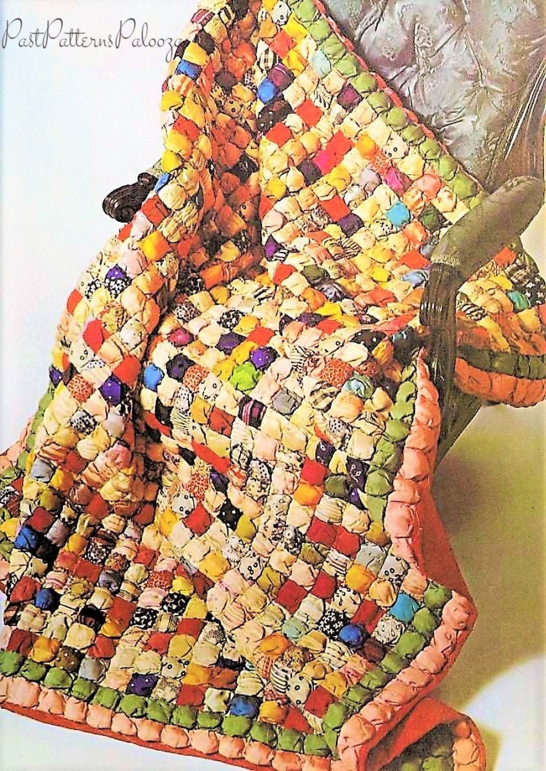Vintage Sewing Pattern Antique Silk Puff Biscuit Patchwork Quilt PDF Instant Digital Download ...