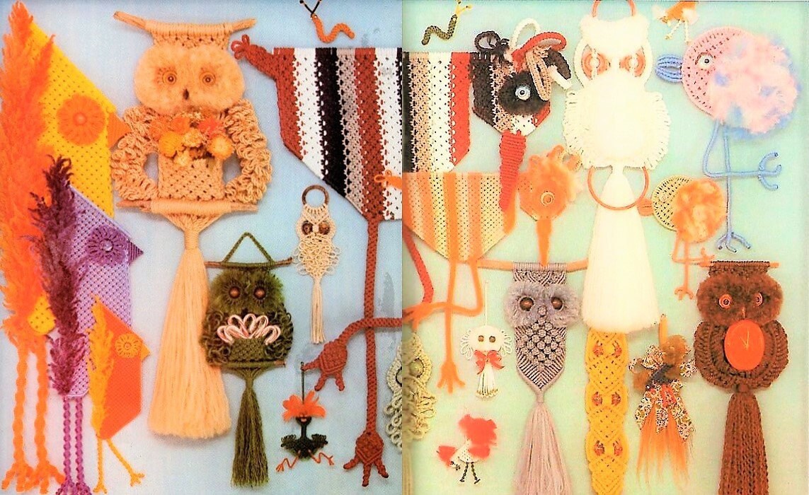 Vintage Macrame is for the Birds Owls Patterns Book ALL Retro - Etsy