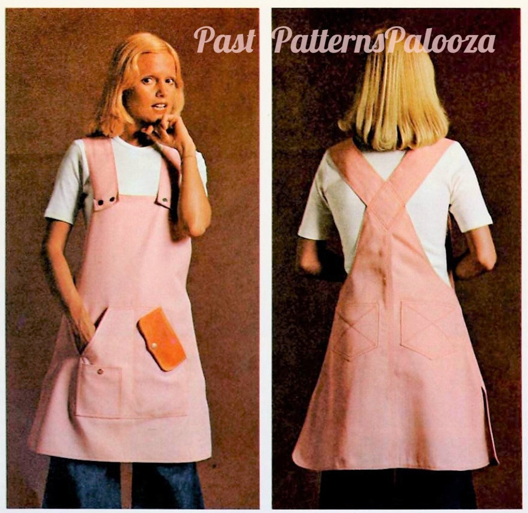 Vintage Sewing Pattern Womens Gardening Coverall Pinafore Apron PDF ...