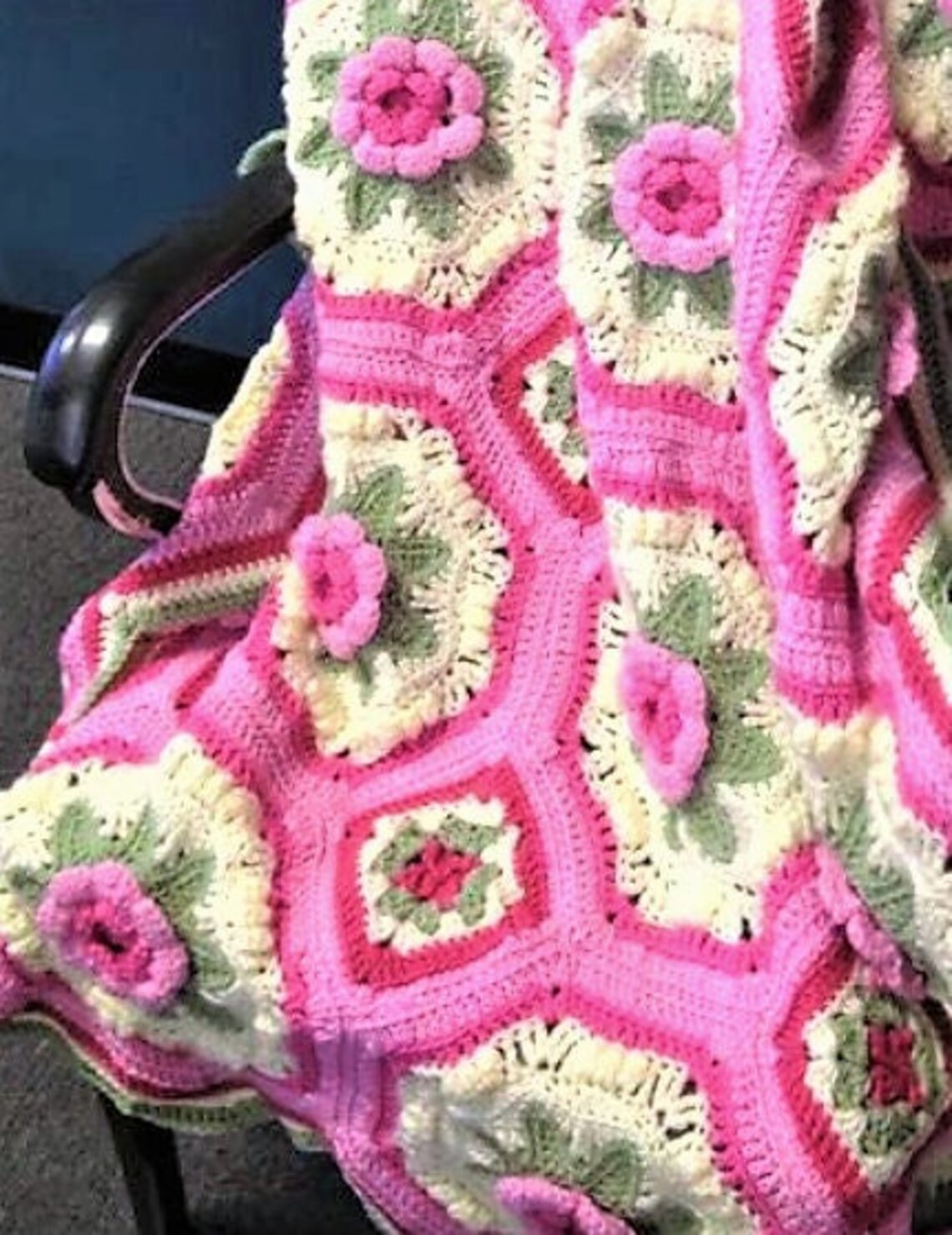 Vintage Crochet Pattern Octagon Granny Squares Bed of Roses - Etsy