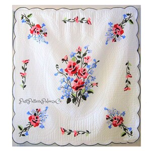 Vintage Sewing Pattern Roses & Forget Me Nots Floral Bed Quilt PDF ...