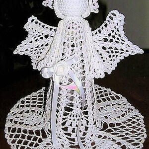 Vintage Thread Crochet Pattern 9" Christmas Angel Centerpiece Pretty ...