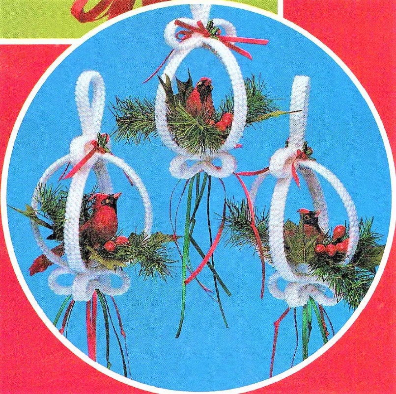 Vintage Plastic Canvas Pattern Christmas Cardinals Ornaments PDF ...