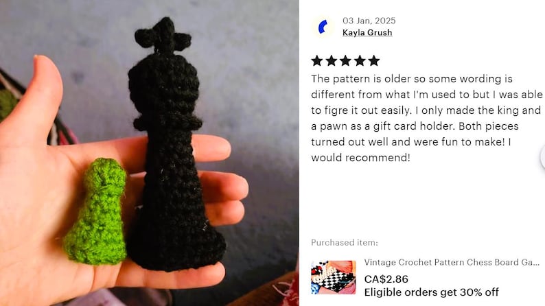 Vintage Crochet Pattern Chess Board Game PDF Instant Digital Download ...