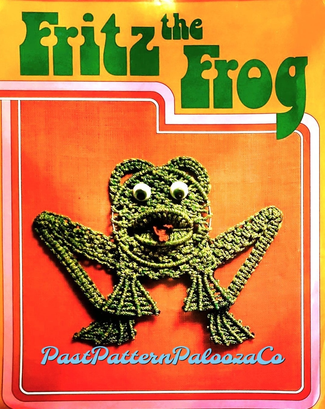 Vintage Macrame Pattern Fritz the Frog Wall Hanging PDF Instant Digital ...
