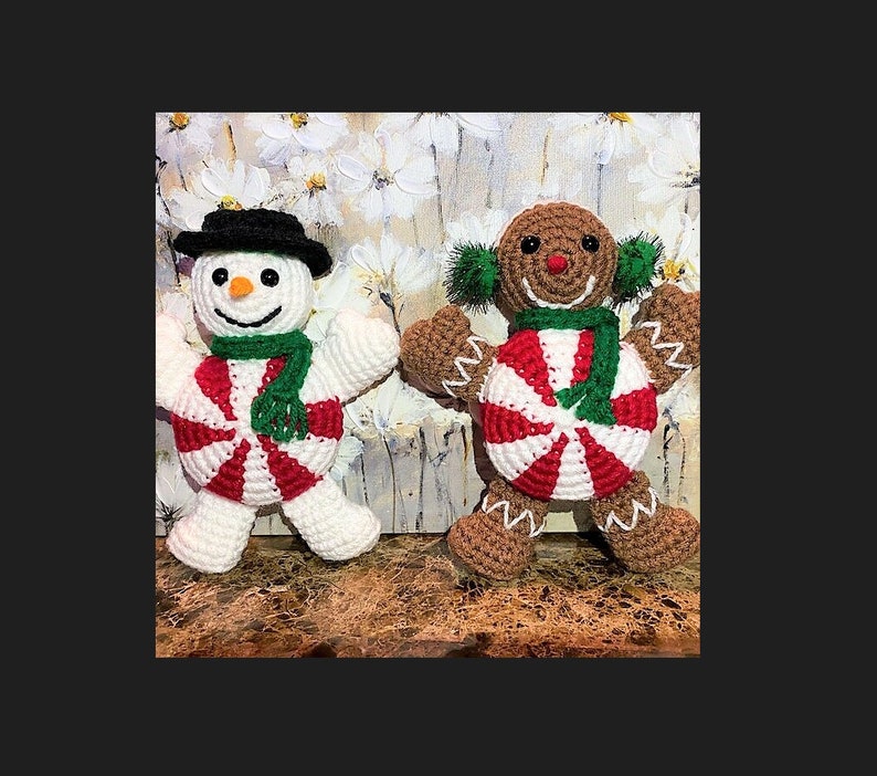 Vintage Crochet Pattern 4 Christmas Peppermint People - Etsy