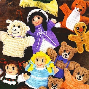Vintage Crochet Patterns Classic Storybook Fairytale Hand Puppets PDF ...