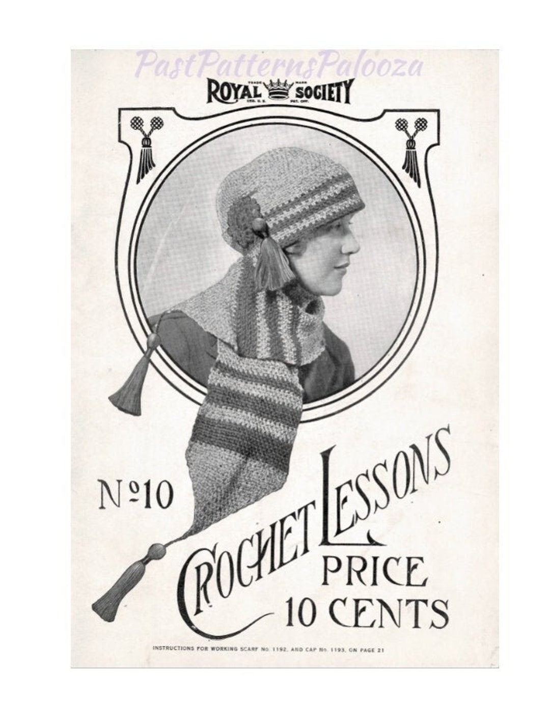 Vintage 1917 Antique Royal Society Crochet Lessons Patterns Ebook ...