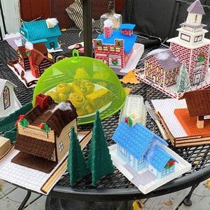 Vintage Plastic Canvas Patterns Christmas Village No. 3 PDF Instant ...