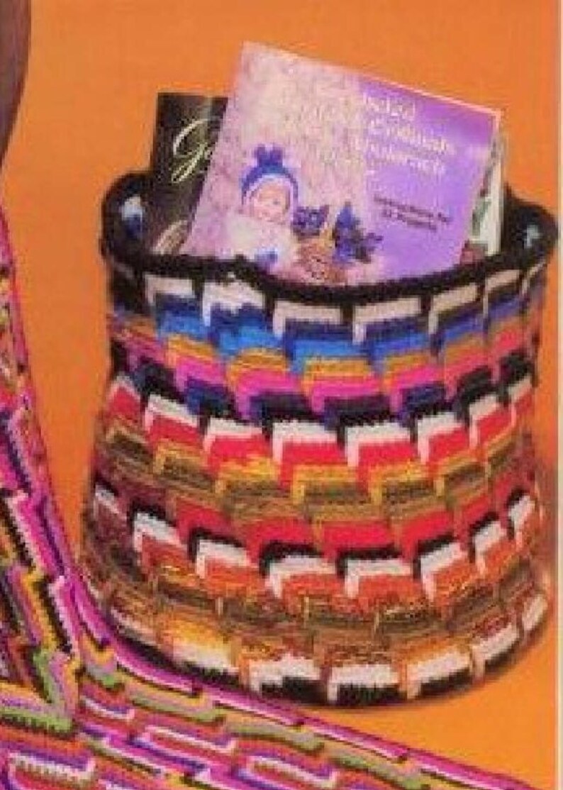 Vintage Crochet Pattern Lightning Bolt Zig Zag Afghan and Tote - Etsy