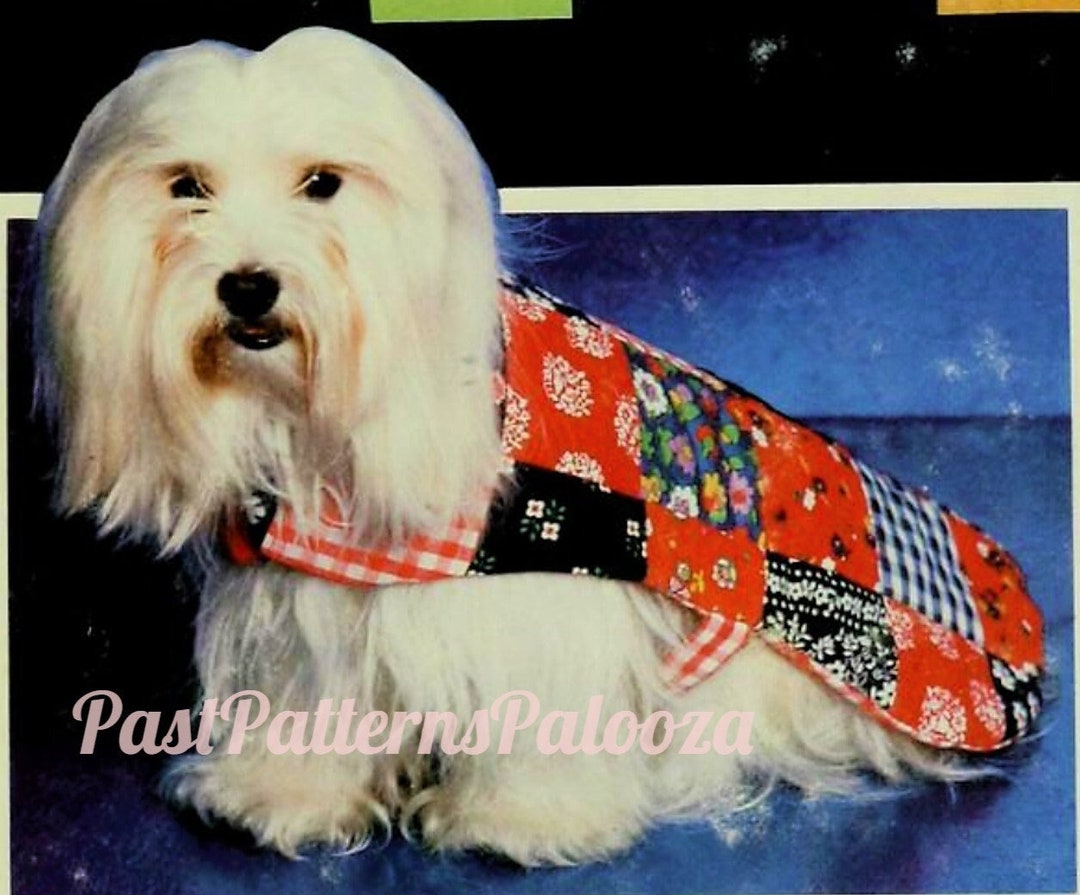 Vintage Sewing Pattern Quilted Patchwork Dog Coat PDF Instant Digital ...