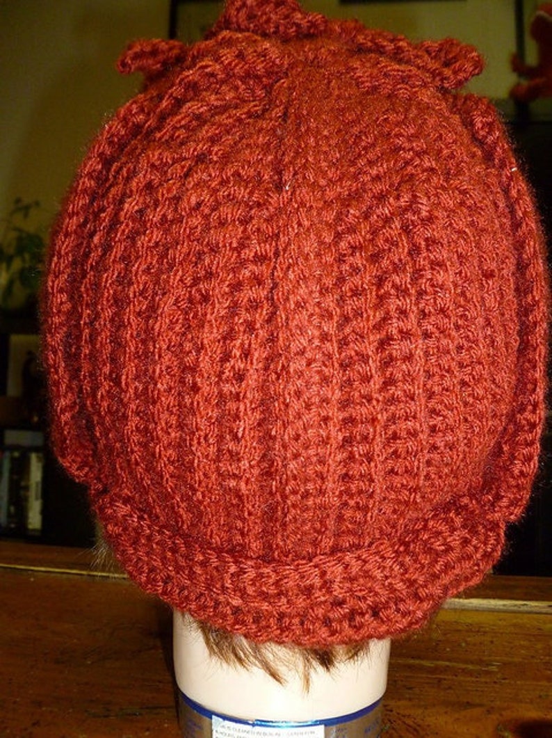 Vintage Crochet Pattern Deer Stalker Sherlock Holmes Hat Hunter Cap ...