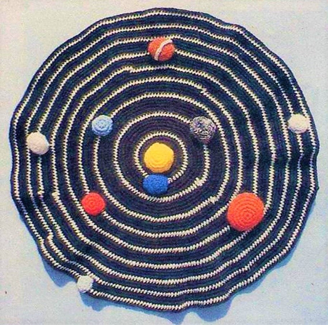 Vintage Crochet Pattern Solar System Planets Wall Hanging PDF Instant ...