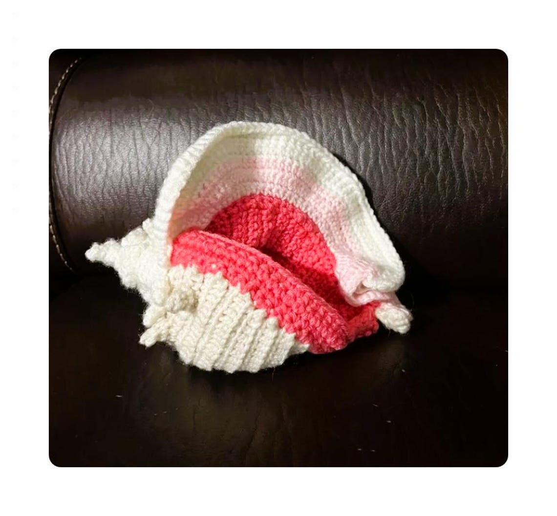 Vintage Crochet Pattern 10" Queen Conch Shell PDF Instant Digital ...