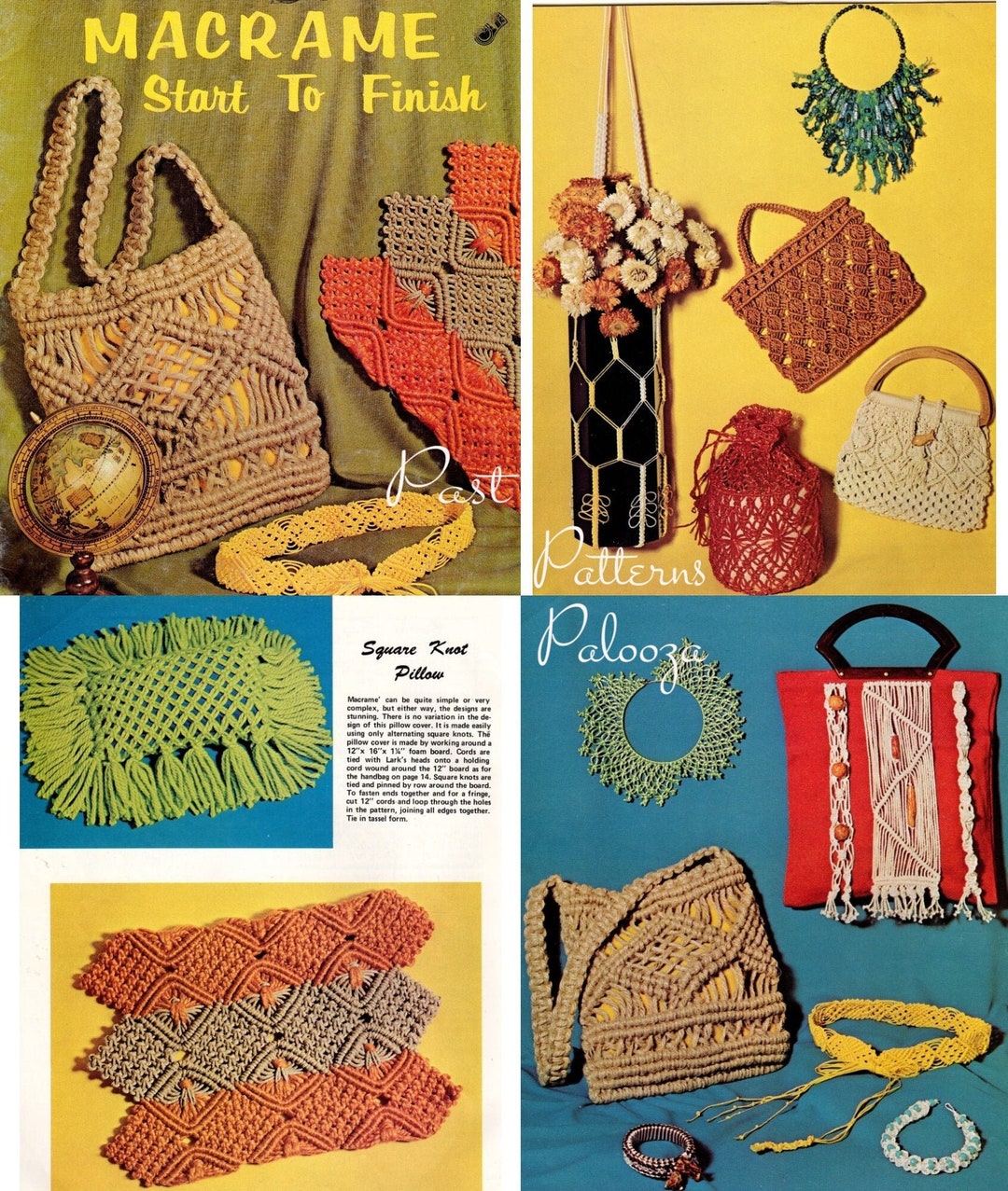 Vintage Macrame Start to Finish Patterns PDF Instant Digital - Etsy