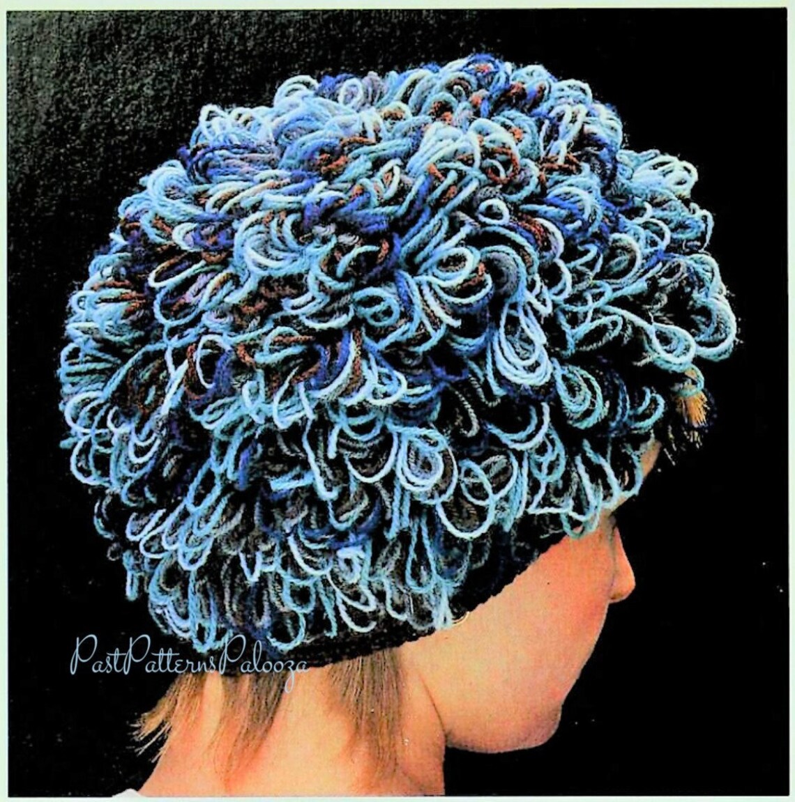 Vintage Crochet Pattern Womens Loopy Loop Stitch Hat PDF - Etsy