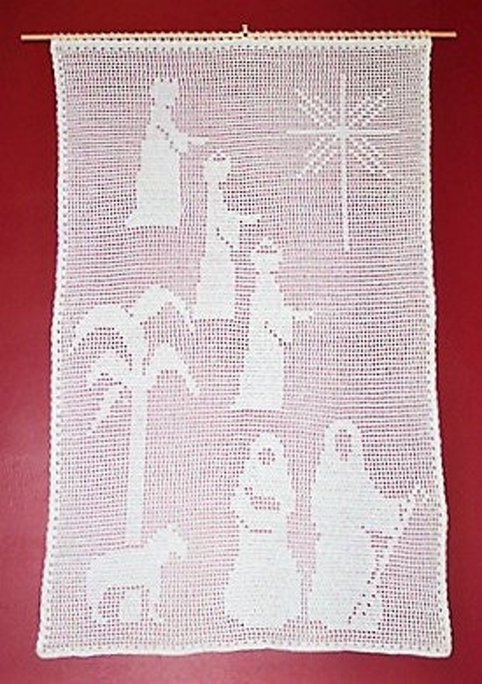 Vintage Filet Crochet Pattern Christmas Nativity Scene Panel - Etsy