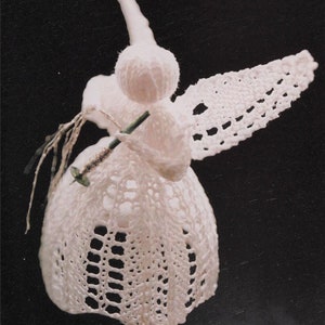 Vintage Knitting Pattern 3" Needlecrafting Angels Cotton Thread Lace ...