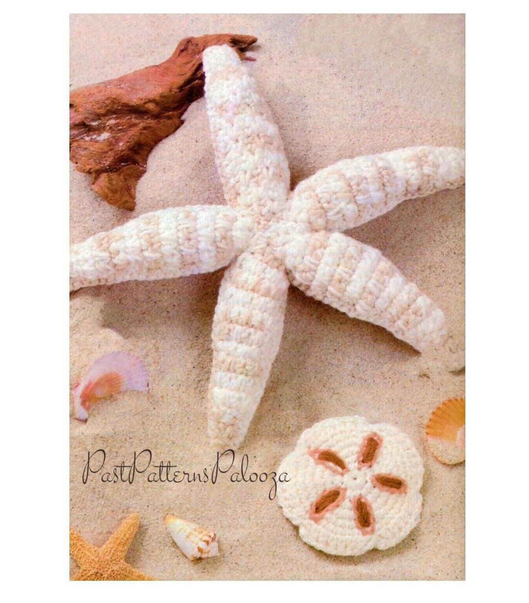 Vintage Crochet 12" Starfish and 3" Sand Dollar Pattern PDF Instant ...