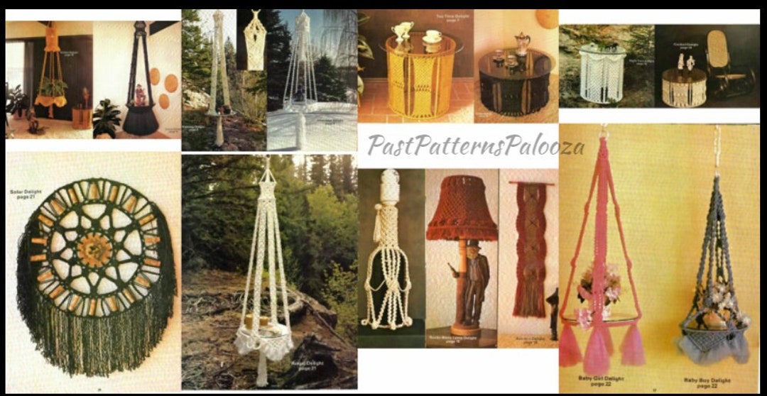 Vintage Macrame Delight Patterns Book Retro 1970s PDF Instant Digital ...