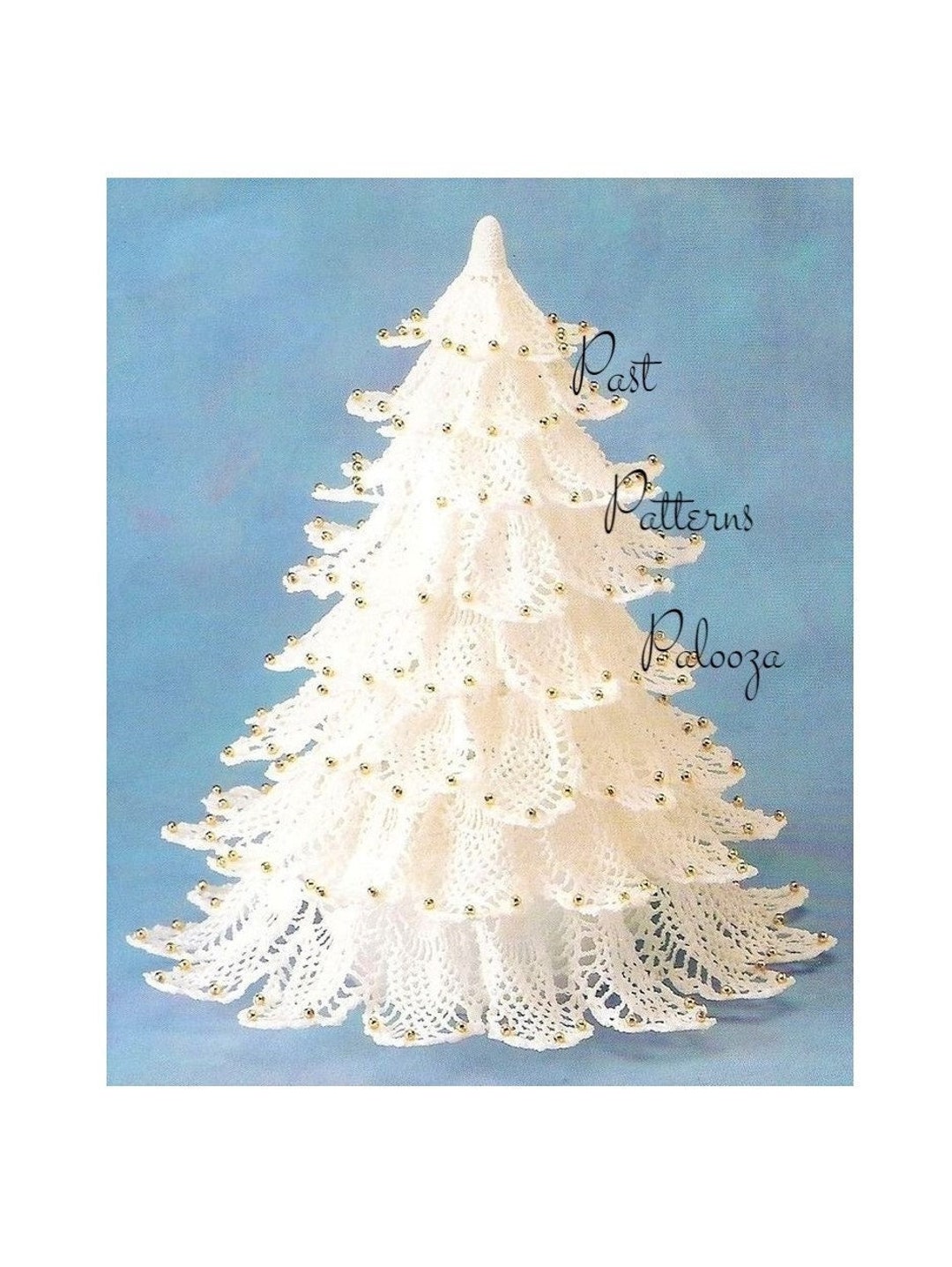 Vintage Thread Crochet Pattern 11" White Pineapple Christmas Tree PDF ...