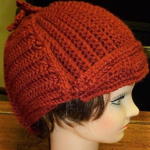 Vintage Crochet Pattern Deer Stalker Sherlock Holmes Hat Hunter Cap ...