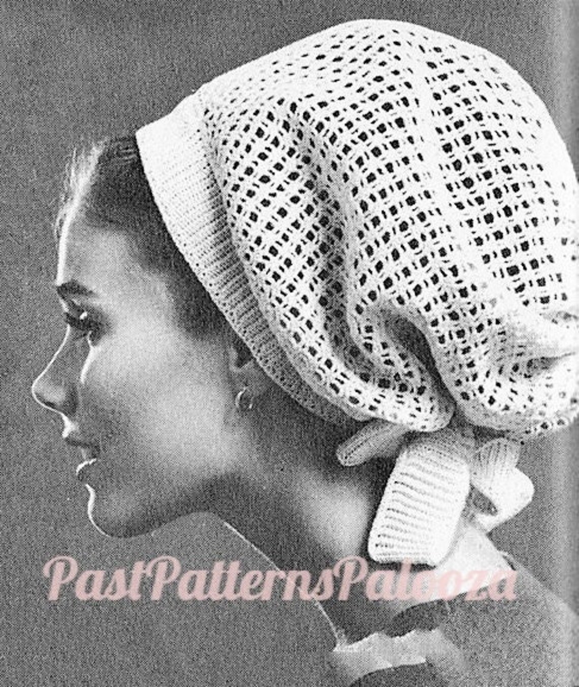 Vintage Crochet Pattern Womens Net Hood Head Scarf Snood Retro - Etsy ...