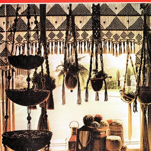 Vintage Macrame Pattern Jute Pyramid Curtain Panel Wall Hanging PDF ...