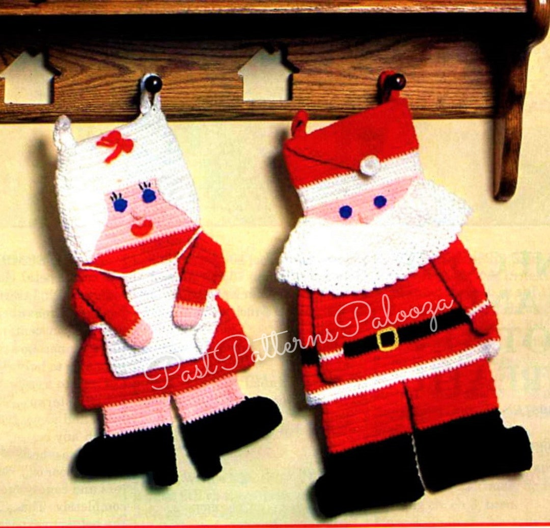 Vintage Crochet Pattern 20 Cute Mr and Mrs Santa Claus Christmas ...