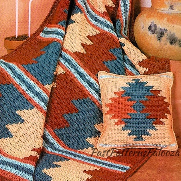 Afghan and Pillow Crochet Patterns - Etsy