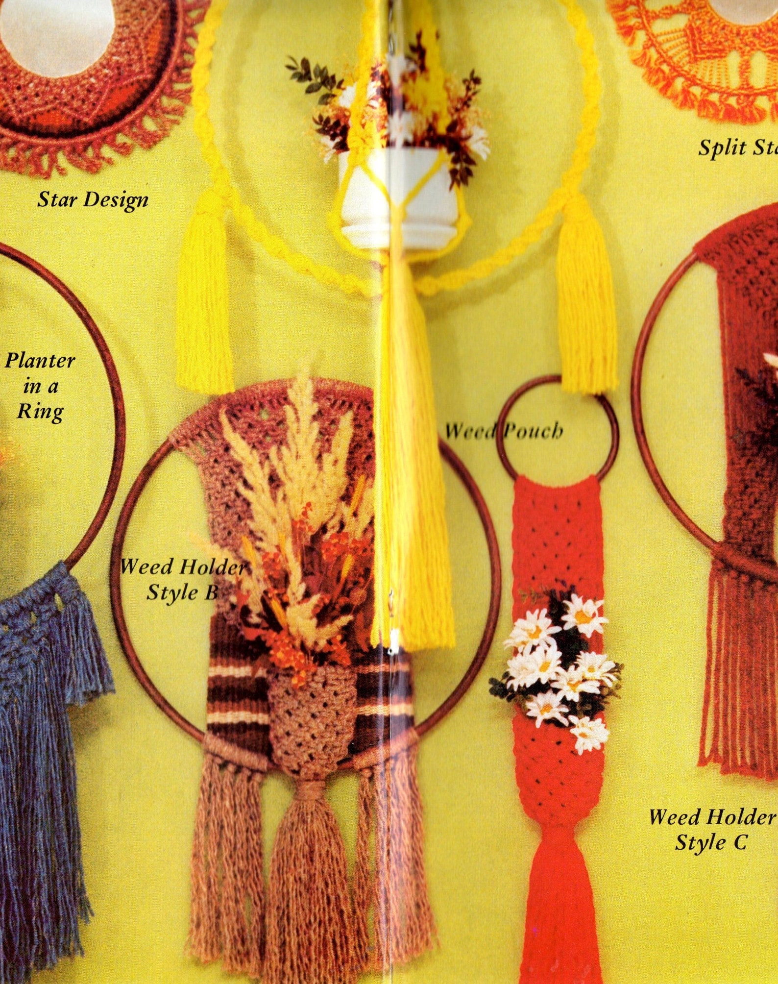 Vintage Macrame Things in Rings Round Circle Craft Patterns - Etsy