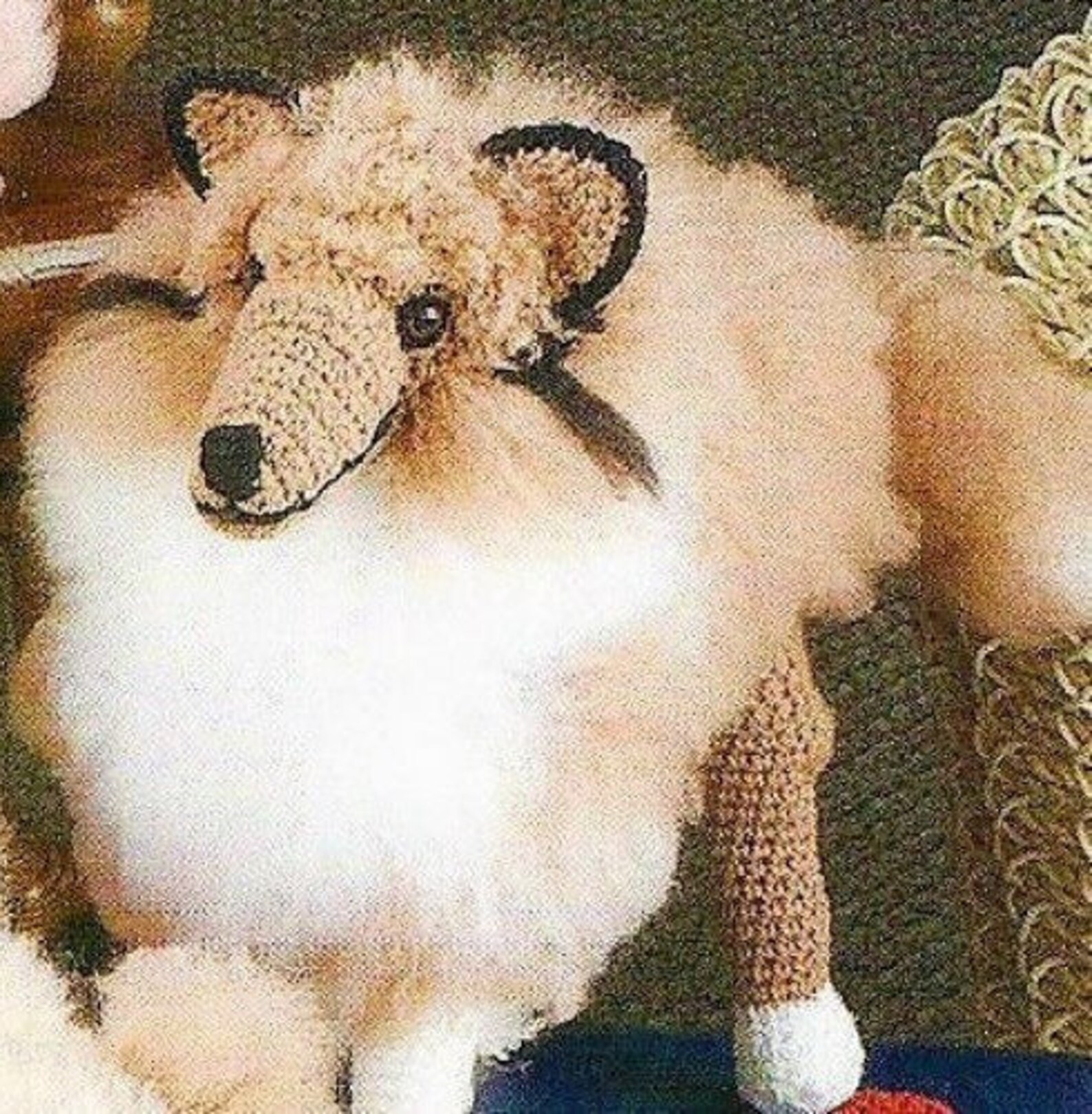Vintage Crochet Pattern Rough Collie Dog PDF Instant Digital - Etsy