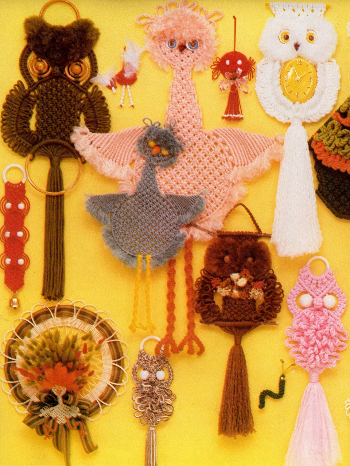 Vintage Macrame is for the Birds Owls Patterns Book ALL Retro - Etsy