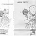 Vintage Crewel Embroidery Patterns Cute Kitsch Girls Old Fashioned ...