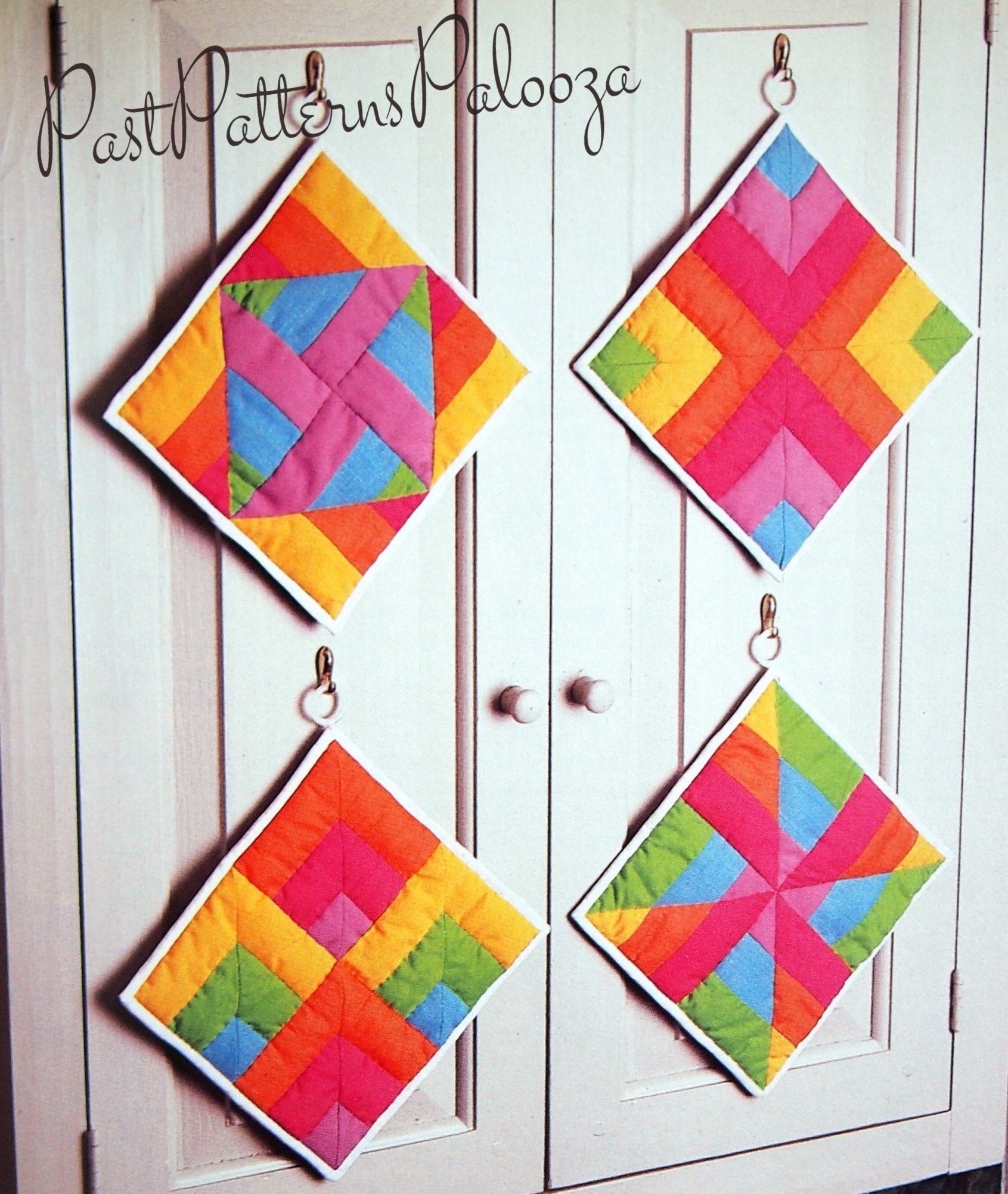 Vintage Sewing Pattern Quilted Geometric Patchwork Square - Etsy