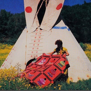 Vintage Sewing Pattern Native American Little Indian Girls Bed Quilt ...
