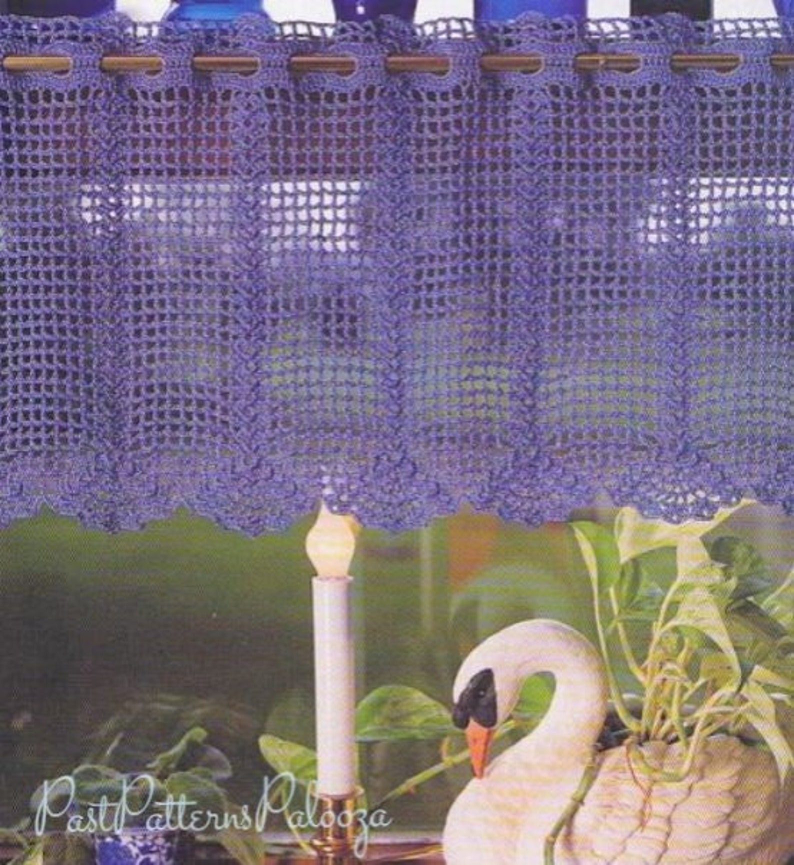 Vintage Thread Crochet Pattern Lace Window Valance Panel Curtain PDF ...