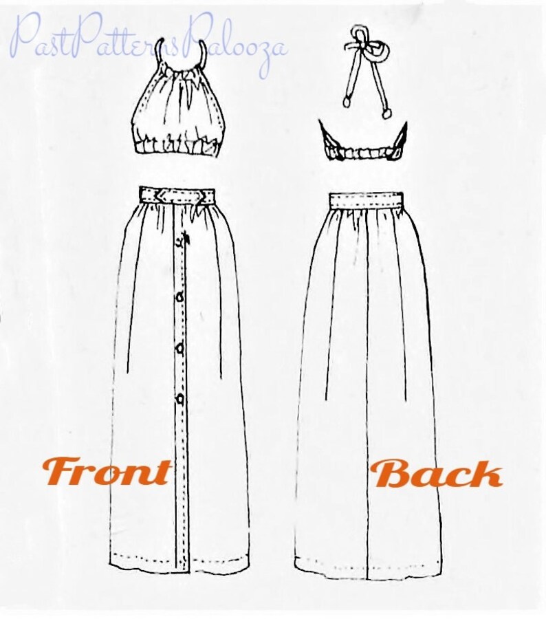 Vintage Sewing Pattern Womens Cotton Seersucker Midriff Halter - Etsy