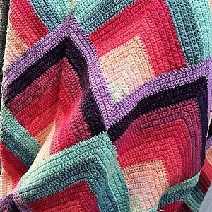 Vintage Crochet Pattern Pretty Pyramid Afghan PDF Instant Digital ...