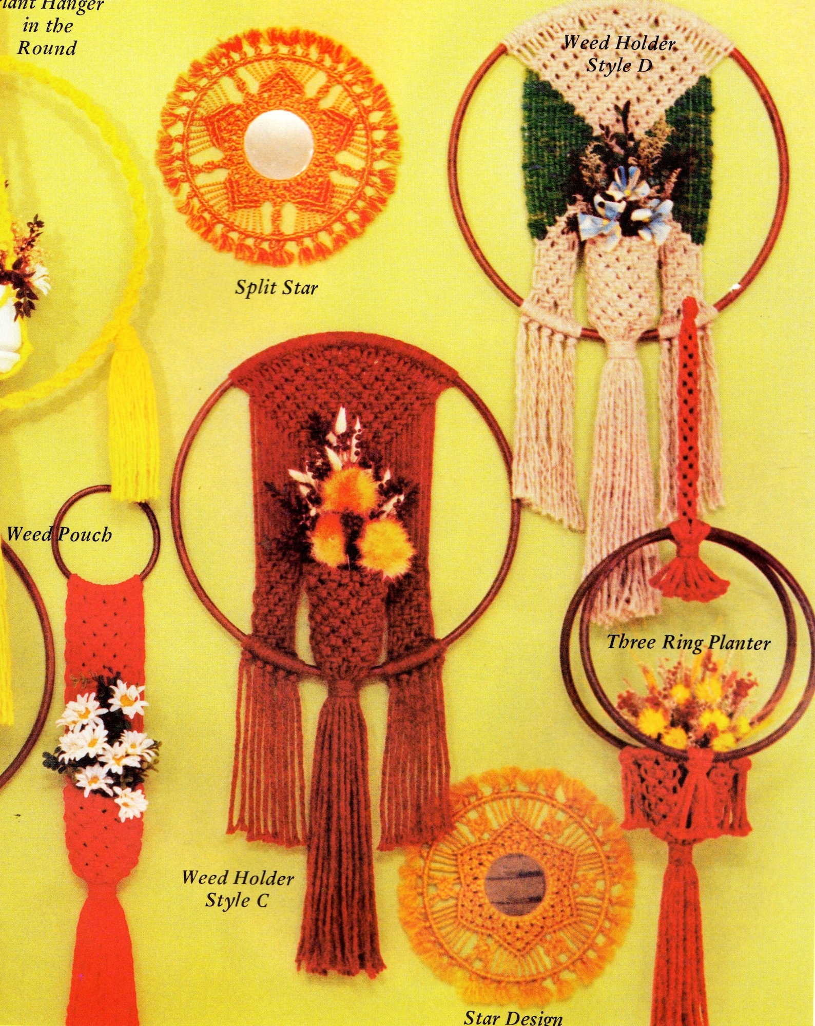Vintage Macrame Things in Rings Round Circle Craft Patterns - Etsy